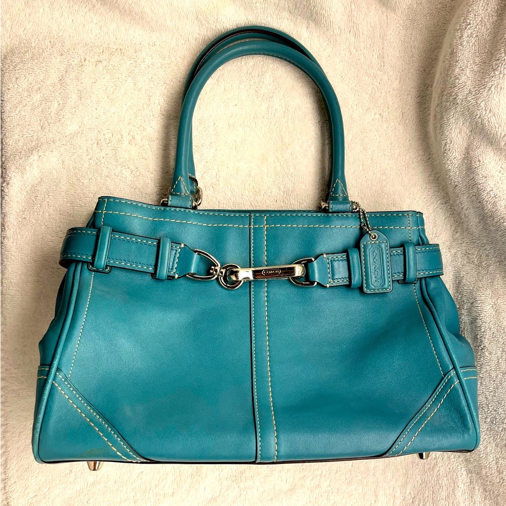 Coach Handbag - Turquoise Blue - Gem